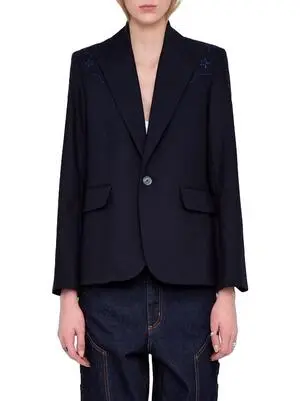 Zadig&Voltaire Crystal Embellished Blazer - Encre