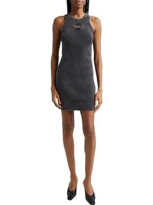 DIESEL® Ribbed Body-con Minidress - Black