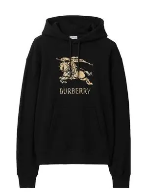Burberry Ombré Cotton French Terry Hoodie - Black