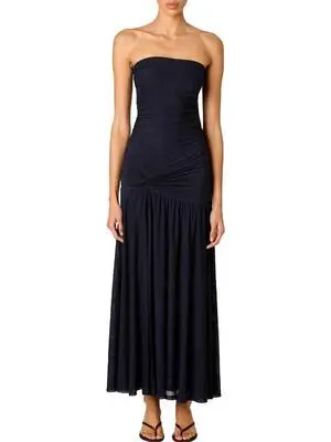 NIA Abbott Kinney Strapless Maxi Dress - Midnight