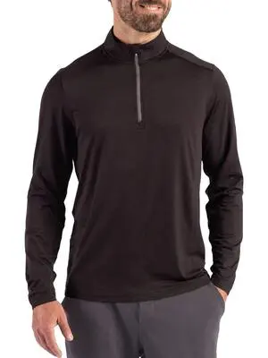 Cutter & Buck Coastline Epic Comfort Half Zip Performance Pullover - Black