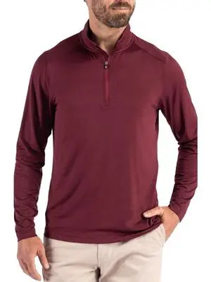 Cutter & Buck Coastline Epic Comfort Half Zip Performance Pullover Bordeaux
