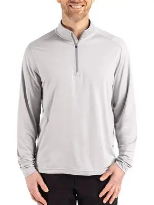 Cutter & Buck Coastline Epic Comfort Half Zip Performance Pullover Concrete