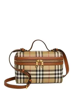 BURBERRY Check Coated Canvas Vanity Case