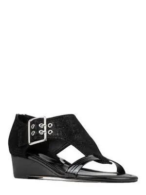 DONALD PLINER Wedge Sandal - Black