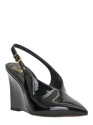 Vince Camuto Meristi Slingback Pointed Toe Wedge Pump - Black
