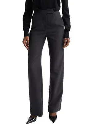 Emporio Armani Straight Leg Trousers - Solid Black