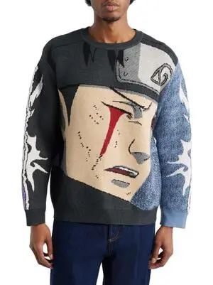 VERYRARE Shisui Eyebleed Graphic Crewneck Sweater - Blue Multi