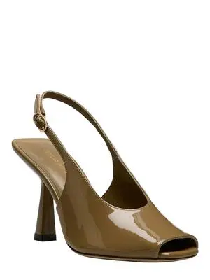 STUART WEITZMAN Val Slingback 85 Sandal - Golden Olive