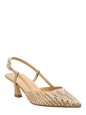 STUART WEITZMAN Vinne Radiant Slingback 50 Pump Sandstone