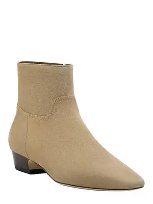 STUART WEITZMAN Stassi Zip Bootie - Golden Olive/marron Vino