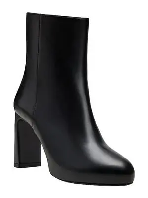 STUART WEITZMAN Babette Platform Zip Bootie - Black