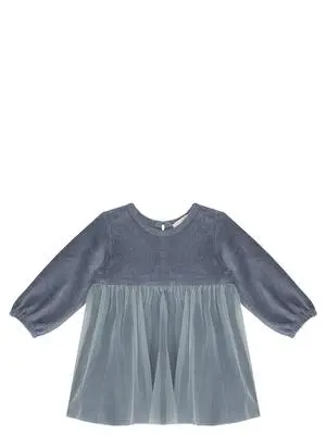 MABEL + HONEY Skylar Suede Dress - Blue