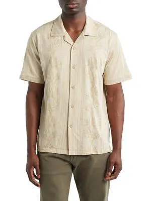 Tommy Bahama Palm Fresco Beach Islandzone® Button-up Camp Shirt - Stone Khaki
