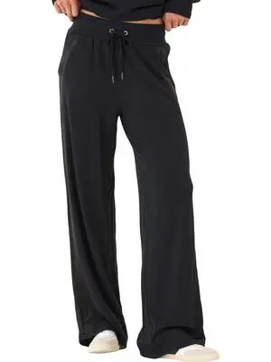 THREADS 4 THOUGHT Diane Fleece Wide Leg Sweatpants - Black
