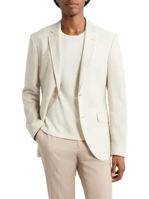 Etro Roma Jersey Tonal Stripe Cotton Sport Coat - Ecru