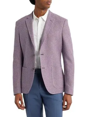 Etro Roma Jersey Jacquard Sport Coat - Red Multicolor