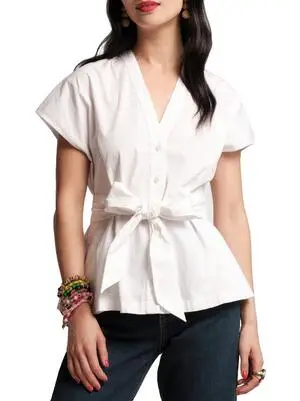 FRANCES VALENTINE Eve Top - White