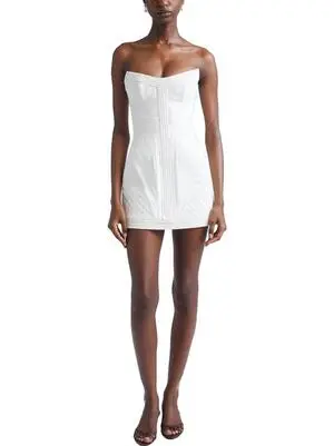 Zimmermann Rebellion Corded Cotton Corset Mini Dress - Ivory