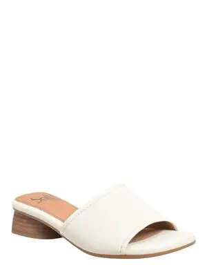 SOFFT Sahara Leather Slide Sandal - White