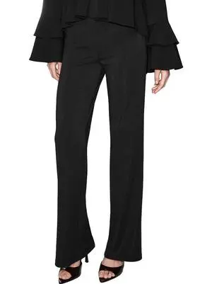 Mango Straight-leg Pull-on Trousers - Black