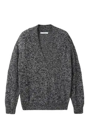Mango Marled V-neck Sweater - Black