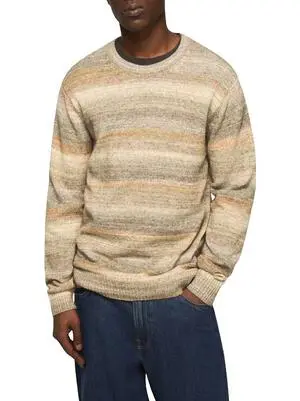 Lucky Brand Space Dye Cotton Blend Crewneck Sweater - Multi Combo