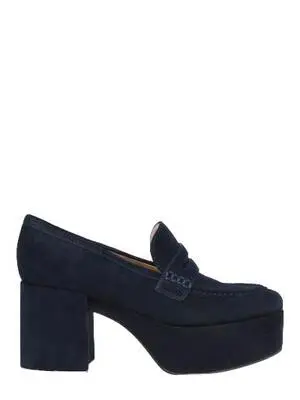 GIANVITO ROSSI Jenna Platform Loafer - Blue Suede