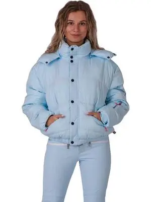 OOSC Cropped Puffer Jacket - Ice Blue