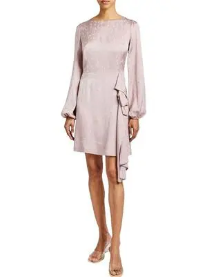 Santorelli Malia Long Sleeve Floral Dress - Lilac Shadow