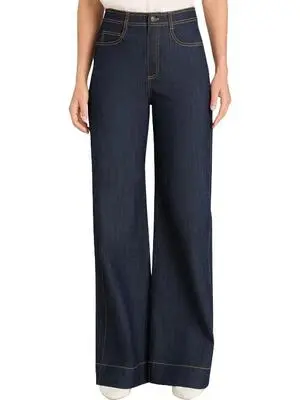 Cinq À Sept Betsy High-waist Wide-leg Jeans - Indigo