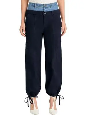 Cinq À Sept Grayson Layered Waist Pants - Navy/blue Haze