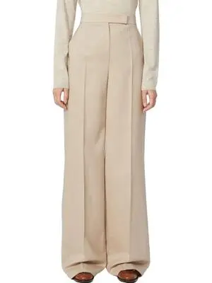 Max Mara Girone Wool Trousers - Moss