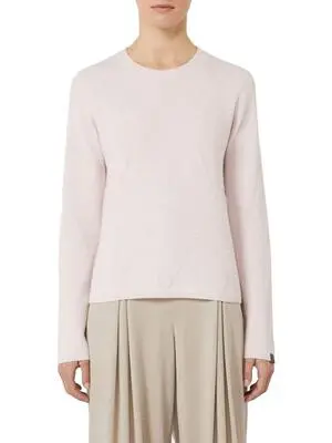 Max Mara Diamond Stitch Cashmere Crewneck Sweater - Pink