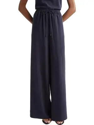 Max Mara High-waist Wide-leg Silk Pants - Ultramarine