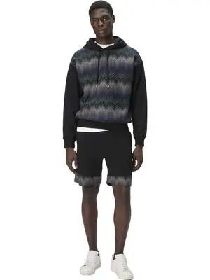 Missoni Hoodie With Zigzag Insert - Black