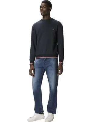 Missoni Crew Neck Sweatshirt With Embroidered Logo - Blue