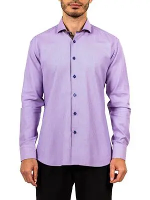 MACEOO Einstein Ascension Contemporary Fit Button-up Shirt Pink