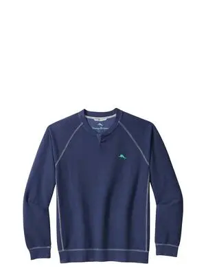 Tommy Bahama Montego Bay Abaco Notch Neck Sweatshirt - Island Navy
