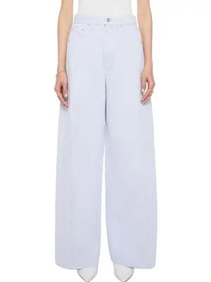 MOTHER The Pipe Dream Sneak Wide Leg Jeans - Hit The Hay Xenon Blue
