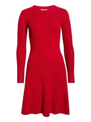 Madewell Tina Pointelle Minidress - Crimson