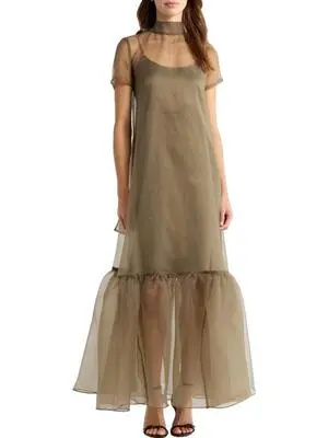 Staud Calluna Organza Gown - Thyme