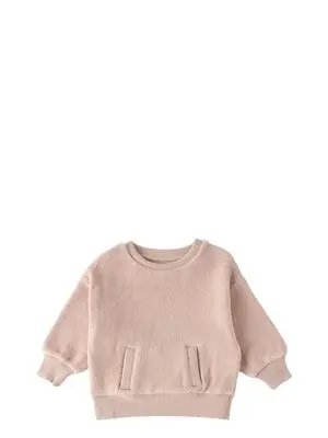PEHR Organic Cotton Teddy Fleece Sweatshirt - Rose Pink