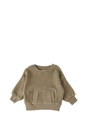 PEHR Organic Cotton Teddy Fleece Sweatshirt - Moss