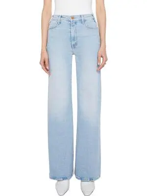 MOTHER The Hustler Roller Sneak High Waist Wide Leg Jeans - Complete 360