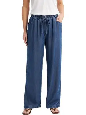 CLOTH & STONE Wide Leg Crop Denim Pants - Horizon Wash