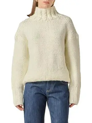 ENGLISH FACTORY Chunky Turtleneck Long Sleeve Sweater