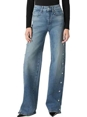 PAIGE Sasha High-Waist Wide-Leg Jeans