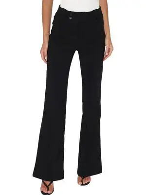 TIGER MIST High Waist Flared Pants - Black