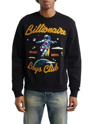 BILLIONAIRE BOYS CLUB Bb Jet Set Embroidered Graphic Sweatshirt - Black